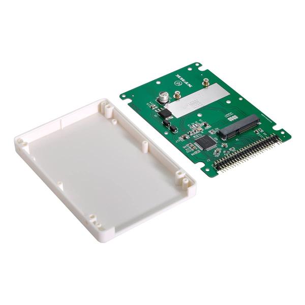 カラー：グリーン MSATA to IDE-2.550mm (1.8インチ) MSATA Mini PCI-E SATA SSD - 2.5インチ ノートブックIDEアダプター、ケース付き。このアダプターはJM20330シリアルATAブリッ...