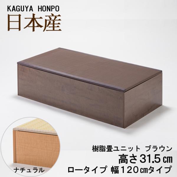 樹脂畳収納　ロータイプ　120 ■サイズ W120×D60×H31.5cm ■内寸 W56×D56×H28cm×2箇所（仕切り板：１枚　スペース2）  ■重量：(全体)約16kg (畳)約8kg■耐荷重：(畳)約100kg■底板耐荷重：約1...