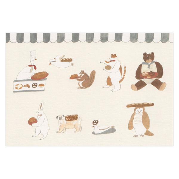 絵本の1ページのようなイラストがおしゃれなポストカードです。■1枚入り■サイズ：148×100mm■郵便番号枠なし◇クロネコゆうパケット対応個数：最大30個
