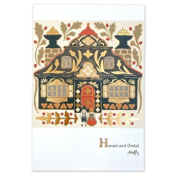 童話の挿絵や装画を数多く手掛ける絵本作家Naffyさんが描く美しく優しいイラストは、初めての絵本を手に取った懐かしい時へと誘います。まるで古い洋書の1ページに、金箔を施して仕立て様な美しいポストカードです。■カードサイズ：148×100mm...