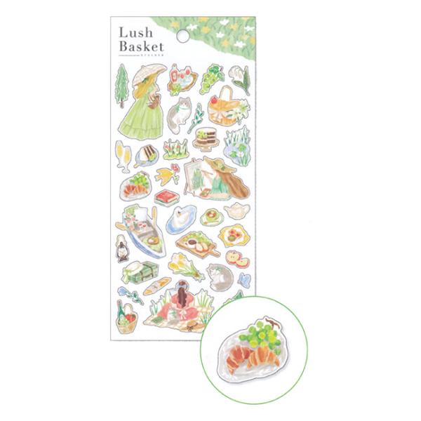 ピクニックをテーマにした、うららかな雰囲気のデコレーションシールです。手帳デコやコラージュにおすすめです。■パッケージサイズ：202×93mm■材質：マスキングテープ日本製