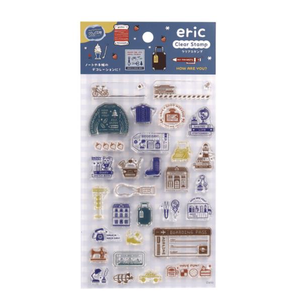 アクリルブロックに貼り付けて使うタイプのクリアスタンプです。手帳やノート、付箋などに押してかわいくデコレーションできるデザインがセットになっています。台座のアクリルブロックは別売りです。■商品サイズ：W100×H160×D4mm ■素材：T...