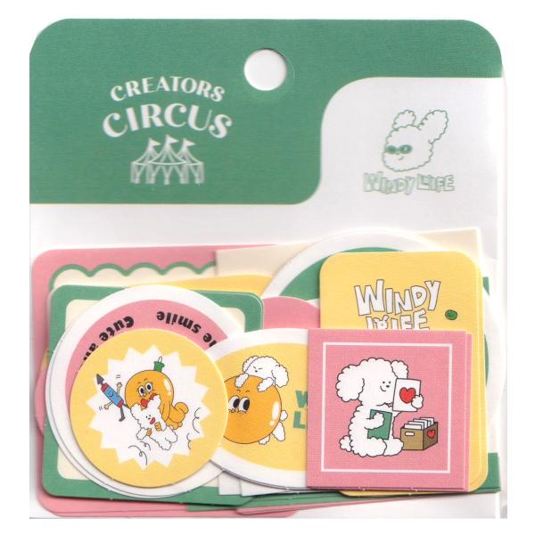 BALLOON FRIENDSデザインのかわいいフレークシールです。手紙の封緘、ラッピングや手帳のデコレーションに。■15デザイン・各2枚入り■素材：紙■パッケージサイズ：W95×H100×D3mm◇メール便可能
