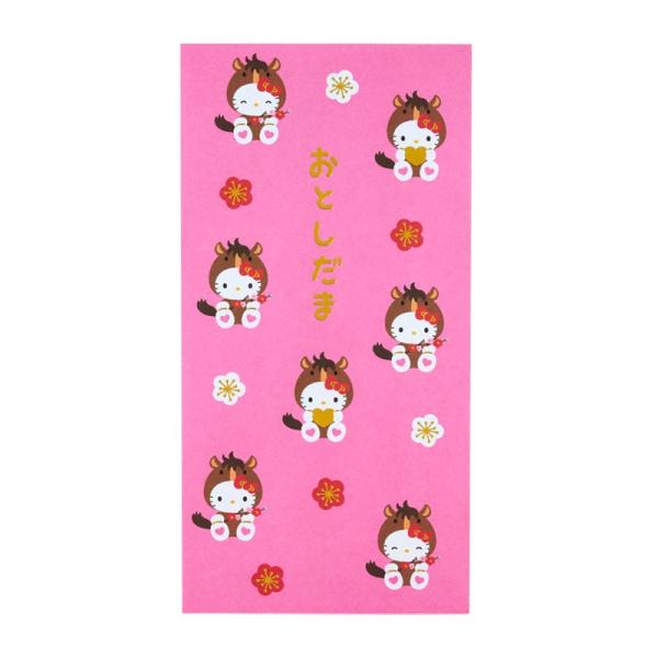 かわいいハローキティ柄の金封です。お札を折らずに入れられます。お年玉やおこづかいを渡す時に便利です。■サイズ：170×83mm■3枚入◇メール便対応個数：最大30個