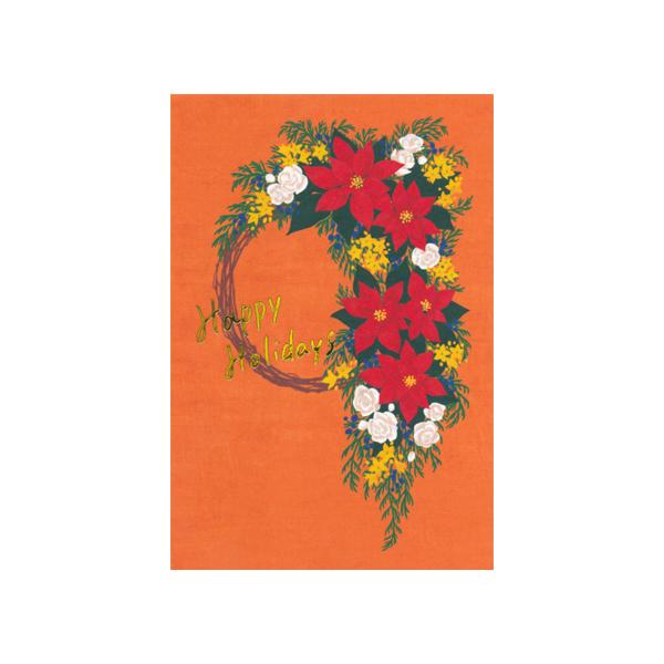 おしゃれなクリスマス柄のポストカードです。季節のお便りにぴったりです。■サイズ：148×100mm■1枚入り　郵便番号記載枠なし　罫線なし◇クロネコゆうパケット対応個数：最大30個