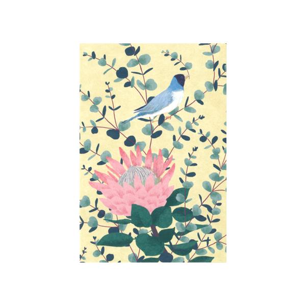 おしゃれな鳥と花柄のポストカードです。ちょっとしたお便りにぴったりですインテリアとして飾るのもおすすめ。■サイズ：148×100mm■1枚入り　郵便番号記載枠なし　罫線なし◇クロネコゆうパケット対応個数：最大30個