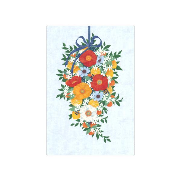 おしゃれなブーケ柄のポストカードです。ちょっとしたお便りにぴったりですインテリアとして飾るのもおすすめ。■サイズ：148×100mm■1枚入り　郵便番号記載枠なし　罫線なし◇クロネコゆうパケット対応個数：最大30個