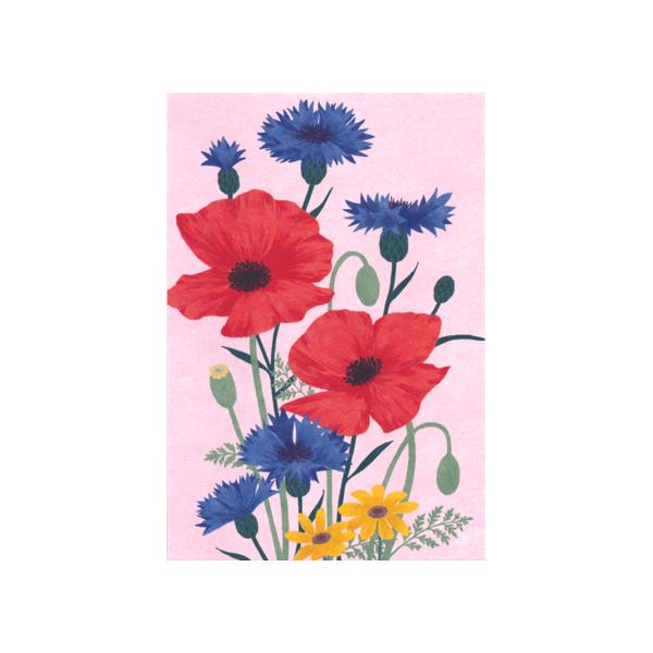 おしゃれなブーケ柄のポストカードです。ちょっとしたお便りにぴったりですインテリアとして飾るのもおすすめ。■サイズ：148×100mm■1枚入り　郵便番号記載枠なし　罫線なし◇クロネコゆうパケット対応個数：最大30個