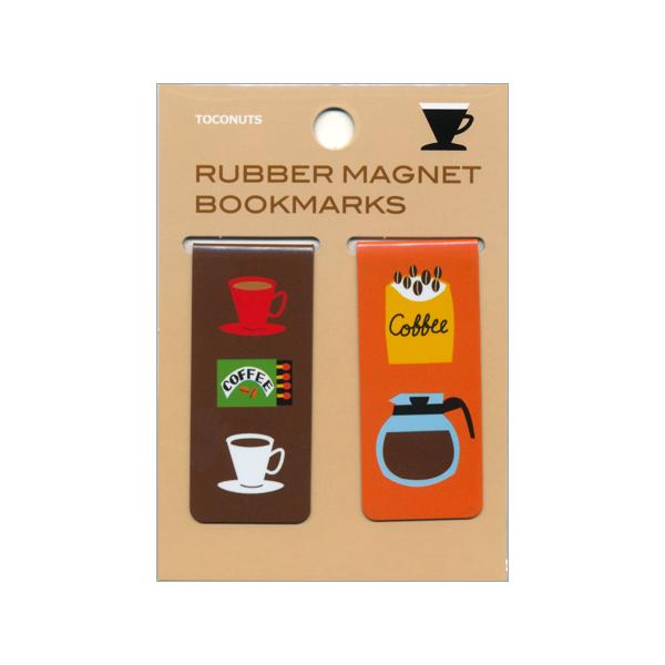 カフェデザインのマグネット式栞です。本や手帳のブックマークやインデックスとしてお使い頂けます。■3個入り■クリップサイズ：約64×24mm■台湾製