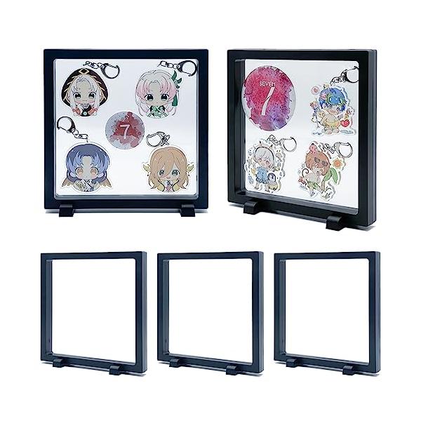 商品仕様 付属品：ディスプレイスタンド本体×5個、台座×10個。本体寸法：18×18×2cm、本体内寸：15.5×15.5cm、台座寸法：4.5×1.5×1.2cm。カラー：ブラック。優れた素材とデザイン高品質のABSプラスチックフレームと...