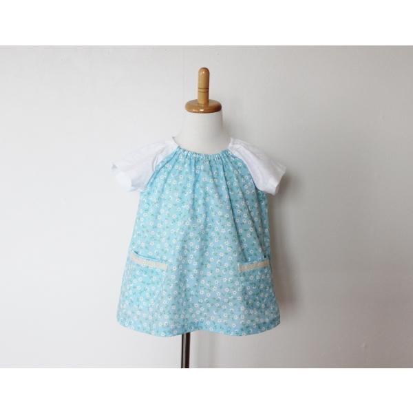 ☆☆☆首まわりがよく伸びるゴムなので、子ども一人で着替えが簡単です。　汗をかいたり、プールがあったりで保育園で着替えが多くなるこの季節に、ボタンがない着やすい服はとても重宝します☆☆☆半袖スモックとしてはもちろん、スモックブラウスとして1枚...