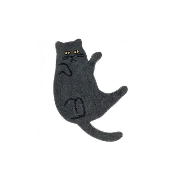 寝転がってくつろぐ猫が可愛いマットです。