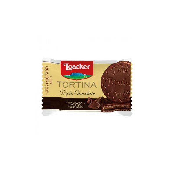 美しいタルト型のダークチョコレートの中に、ココアウエハースとカカオクリーム。