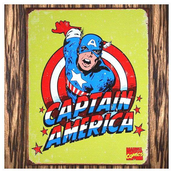 ブルーとレッドにスターマークのヒーロー、ひと目でアメリカのヒーローと分かるキャプテンアメリカ！スパイダーマンやバットマンアメリカンヒーローはたくさんいるけれど元祖はやっぱりキャプテンアメリカ！部屋やガレージ等の雰囲気作りにもってこい！プレゼ...