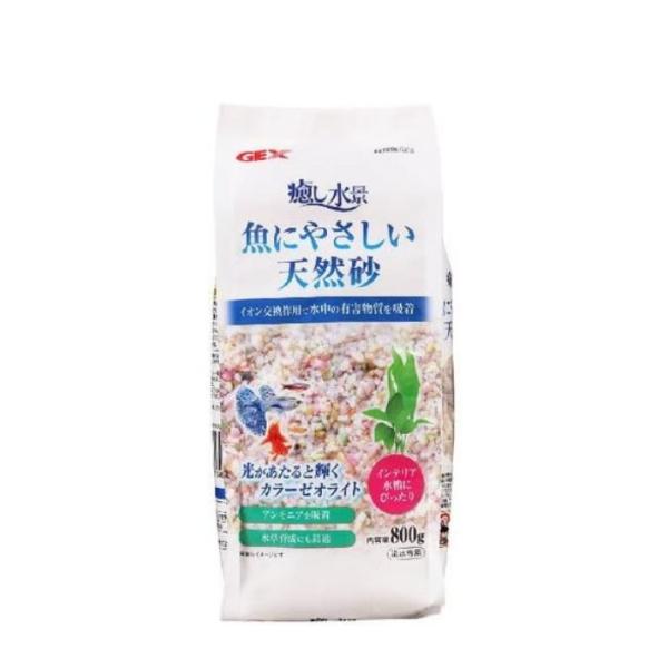 天然ゼオライトのイオン交換作用で、魚に有害なアンモニアを吸着。魚にやさしい水にすばやく安定させます。吸着したアンモニアを水草の養分に変えるので、水草育成にも最適です。ライト等の光があたると綺麗なミックスカラーでインテリア水槽を明るく彩ります...