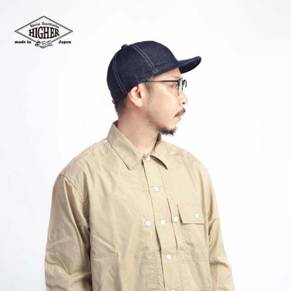 「HIGHER（ハイヤー）」から、経年変化を楽しめるセルヴィッジデニムを使用した日本製デニムキャップをご紹介。◆実寸サイズ(FREE)/頭周り（内周）約54〜58cm/ツバ約5.5cm◆素材：綿100％◆カラー展開：ワンウォッシュ◆生産国：...