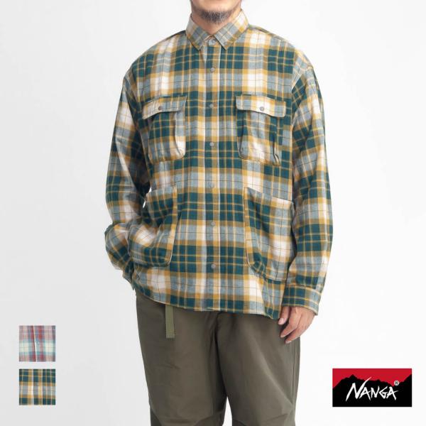 NANGAからフェード感のあるネルチェック生地を使った多機能シャツ「FADE TARTAN CHECK CAMP SHIRT」のご紹介。胸にはマチ付きのフラップポケット、腰には大きめのポケットを備え、収納力に優れています。襟はボタンダウンで...