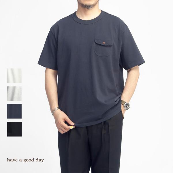 have a good dayから、USAヴィンテージTシャツのような粗野な風合いが魅力の小振りなフラップ付きポケットTシャツをご紹介。ポケットはスレーキ補強され、ダブルステッチでアタリが生まれる仕様。襟ぐりは3本針のバインダー始末、袖口や...
