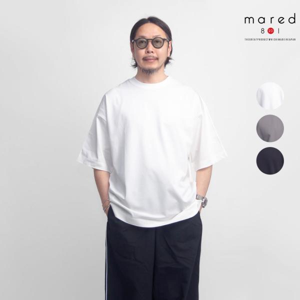 当店オリジナルのMARED(マレッド)より前と後ろで見え方の変わるスプリットラグラン袖のTシャツをご紹介。◆実寸サイズ(M)/着丈68/身幅59/肩幅61/袖丈24(L)/着丈70/身幅62/肩幅63/袖丈25◆モデル着用：170cm/62...