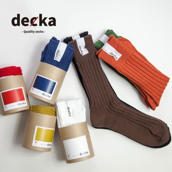 「decka（デカ）」から、一般的なリブソックスのおよそ5足分もの糸を使用し、旧式の編み機でふっくらとした肉厚感で仕上げた日本製ヘビーウェイトクルーリブソックスをご紹介。◆実寸サイズWOMEN(Size1：約21.5-24.5cm)/かかと...