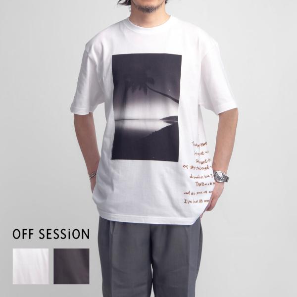 元々はタブロイド雑誌として誕生したOFF SESSiON（オフセッション）より、サーフィン写真家"芝田満之"氏の作品がプリントされたフォトTシャツ「MOOREA」をご紹介。◆実寸サイズ(M)/着丈68/身幅55/肩幅49/袖丈22(L)/着...