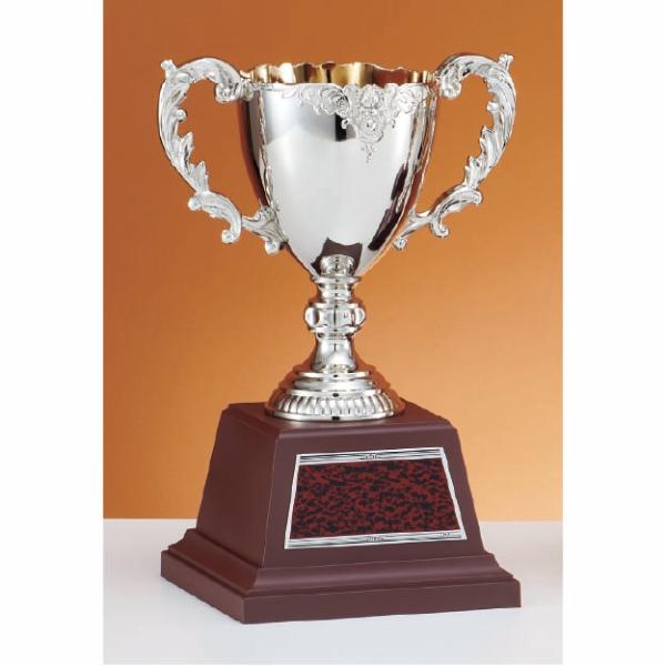 ゴルフ、サッカー、野球、各種スポーツ大会など表彰式で使われるカップです。優勝カップの持ち回り用や記念品に最適です。 装飾に紅白リボンを取り付けます（無料）。
