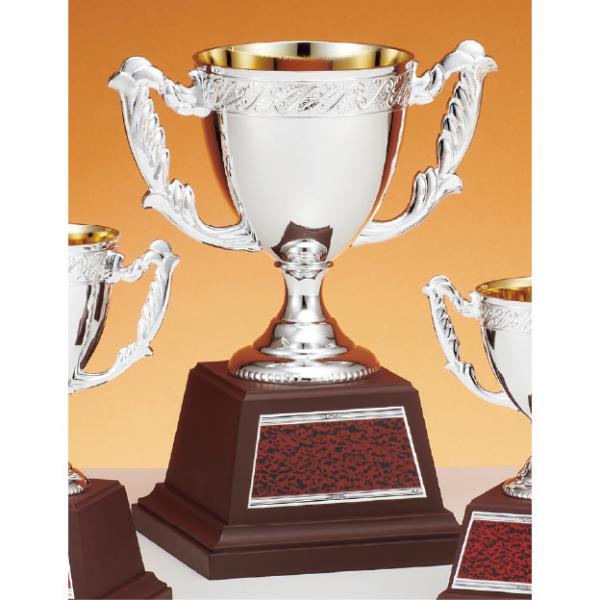 ゴルフ、サッカー、野球、各種スポーツ大会など表彰式で使われるカップです。優勝カップの持ち回り用や記念品に最適です。 装飾に紅白リボンを取り付けます（無料）。
