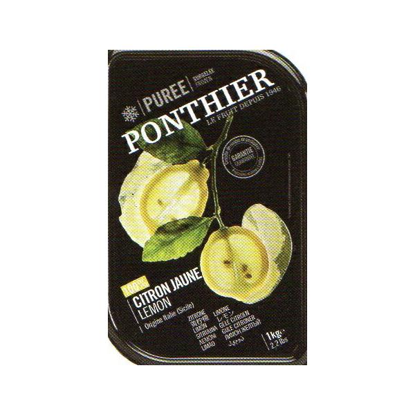 フランス産　冷凍　レモン　ピューレ　100％　料理やお菓子にはもちろん、そのまま解凍してオンザロックや水割りなどのフレッシュジュースとしてもどうぞ。内容量：1ｋｇそのまま１００％ジュース、デザートとしてフルーツのムースやスフレ、シャーベット...