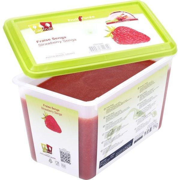 冷凍ストロベリー　ピューレ　100％料理やお菓子にはもちろん、そのまま解凍してオンザロックや水割りなどのフレッシュジュースとしてもどうぞ。そのまま１００％ジュース、デザートとしてフルーツのムースやスフレ、シャーベットはもとよりケーキのソース...