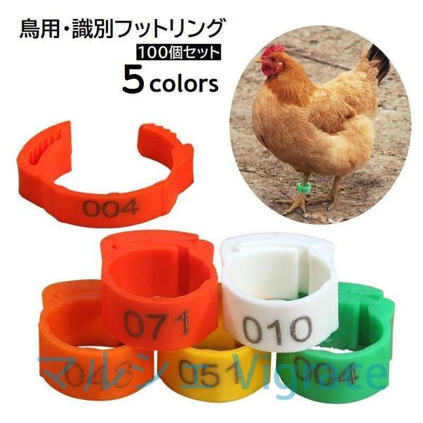 ハトや鶏など鳥類の識別用フットリング・100個セット。【サイズについて】画像をご参照ください。【素材について】プラスチック【カラーについて】生産ロットにより柄の出方や色の濃淡が異なる場合がございます。お使いのモニターや撮影時の光の加減などに...