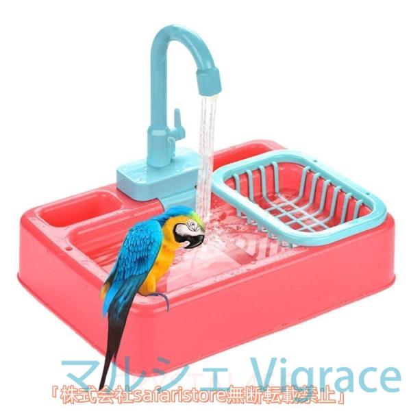 ?耐久性のある素材：無毒で無臭、軽くて強いバードフィーダーには、たくさんの小さなおもちゃのアクセサリーが含まれています。?自動浴槽：蛇口の設計には、2 *単三電池（別売）の取り付けが必要です。蛇口スイッチをオンにすると、鳥が水浴びできるよう...