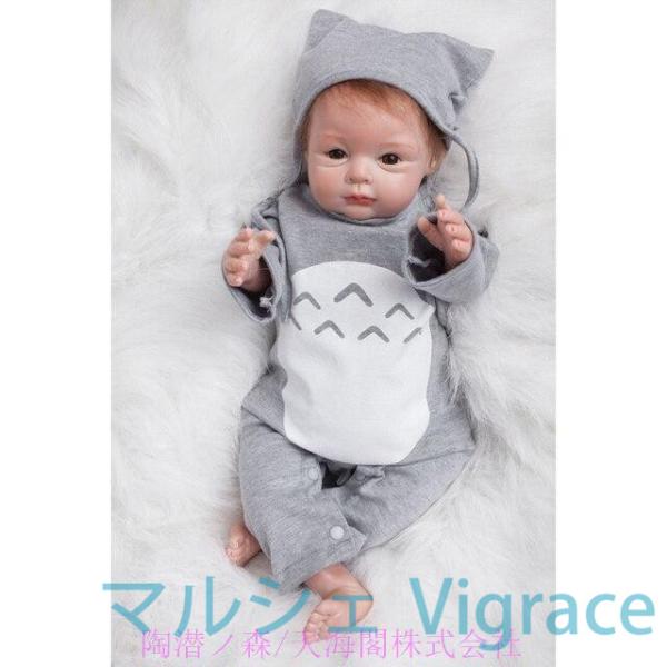 リボーンドール リアル赤ちゃん人形 本物そっくり かわいいベビー人形 ハンドメイド海外ドール 衣装付き ブラウンアイ 外国の女の子