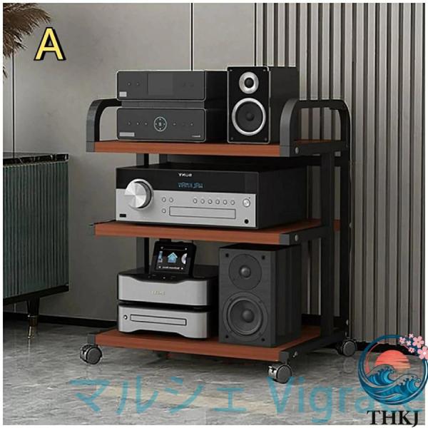 ? ?【 スピーカーラック仕様 】収納ラックは4色と3サイズ（3/4/5段）からお選びいただけます。製品の安全性と安定性を確保するために、より強力な耐荷重ブラケットを使用しています。? ?【 フレームと仕切り 】: 床置き型メディアキャビネ...