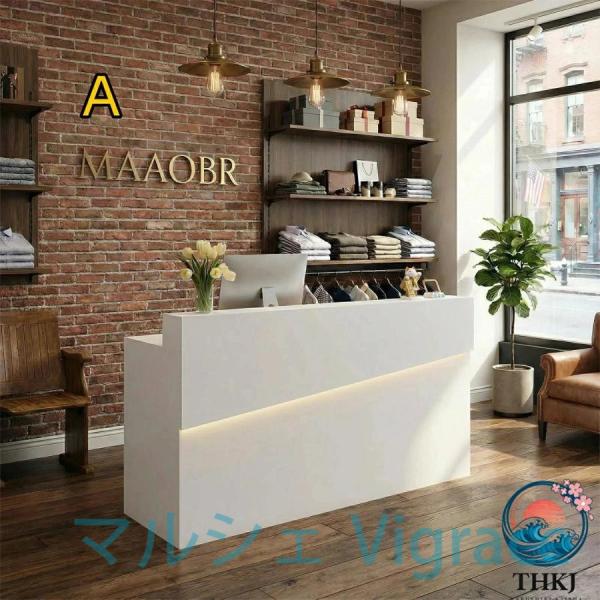 ? 大容量収納スペース：受付カウンターはモジュール式設計を採用し、引き出し、オープンシェルフ、密閉キャビネットを完璧に組み合わせることで、様々なアイテムの収納ニーズに対応し、チェックアウトエリアを整理整頓し、作業効率を向上させます。? 広々...