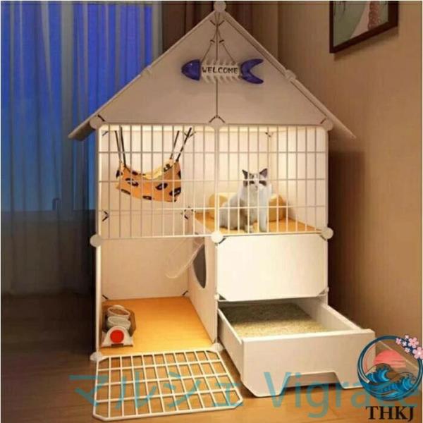 商品名：キャットケージサイズ：写真をご参考ください材質：鉄+樹脂注意書き：モニター発色の具合により色合いが異なる場合がございます。実寸はメジャー採寸の為、若干の誤差が生じる場合があります。商品名：キャットケージサイズ：写真をご参考ください材...