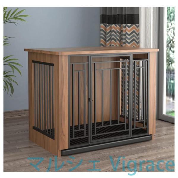 【家具スタイル】犬小屋であるだけでなく、あなたの家にぴったりのスタイリッシュな家具です。エンドテーブルとして機能し、滑らかで幅の広いトップは、鉢植えの植物、ランプ、フォトフレーム、その他の家の装飾のためのスペースを提供します。【頑丈な構造】...