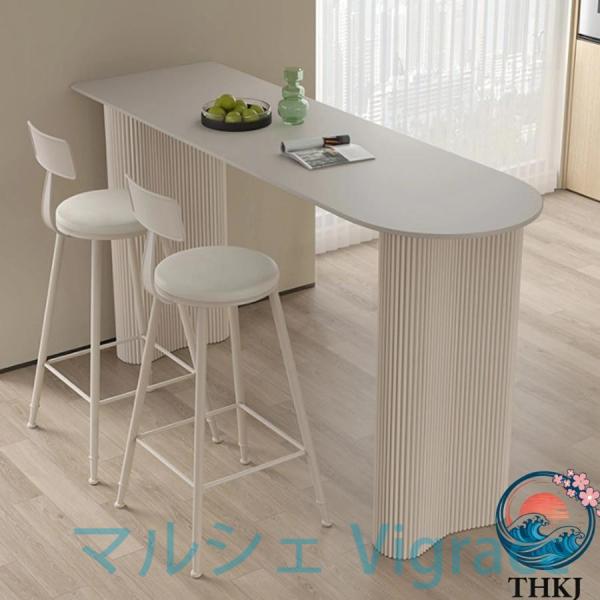 ? おしゃれなスレートデザイン: 優雅な玄関テーブル 細長いテーブルは、あなたのリビングスペースを引き立てます。天然のスレート表面を使用しており、どの部屋にも洗練された現代的な魅力を加えます。このバーカウンター ダイニングテーブル ハイテー...