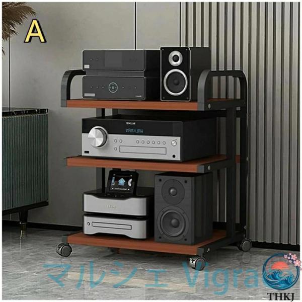 ? ?【 スピーカーラック仕様 】収納ラックは4色と3サイズ（3/4/5段）からお選びいただけます。製品の安全性と安定性を確保するために、より強力な耐荷重ブラケットを使用しています。 ? ?【 フレームと仕切り 】: 床置き型メディアキャビ...