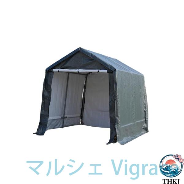 ? テント 車自転車バイクの屋外用ガレージ商品の説明自宅の物置として最適なサイズで、バイク自転車一輪車タイヤなどが収納できます。 テント素材は防水UVカット。風や雨、黄砂や紫外線から守ります。 建築許可も不要で、自分で組み立てられます。簡単...