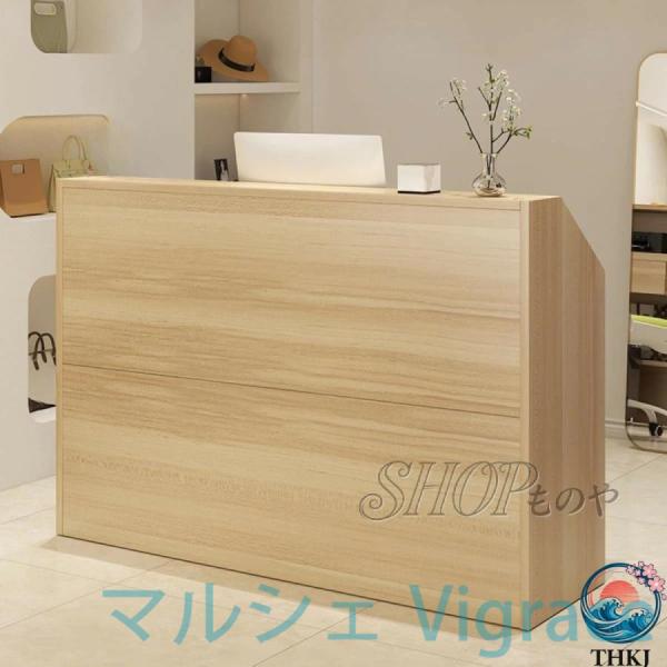 ? 【シンプルで上品なデザイン、美観と実用性の両立】シンプルでスタイリッシュなデザインは店舗のインテリアにも調和し、豊富な収納スペースが日常のニーズを満たしつつ、作業エリア全体を整然とした印象に整えます。? 【高品質な板材】受付カウンターは...