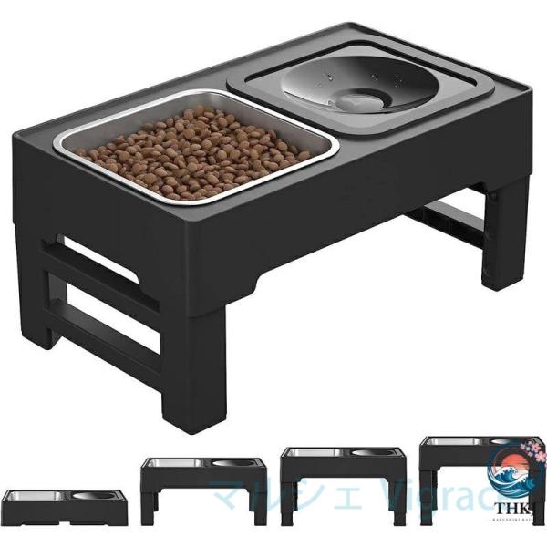 ペットが健康的で快適に食事を中心に工夫されており、ペットの身長に合わせて適切な高さを調節可能になりました。4段階の高さは8?29cmに広がり、年齢を問わず各成長段階のペットに対応できます。食べやすくラクの姿勢を維持して、首や関節、背骨への負...