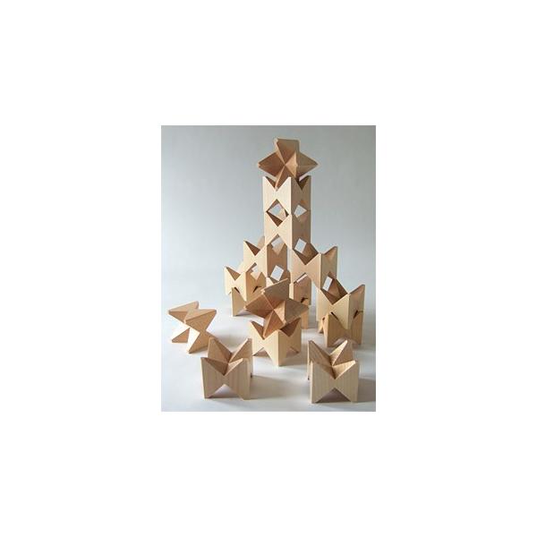 5cm角の立方体に切り込みが入ったリボン型の積み木を積み上げていくと・・・一般的な積み木とは、ずいぶん形が違いますが、積み木の概念を打ち破った子供から大人まで楽しむ事が出来る積み木です。また、ネフ社の他の積み木と組み合わせると遊びが広がりま...