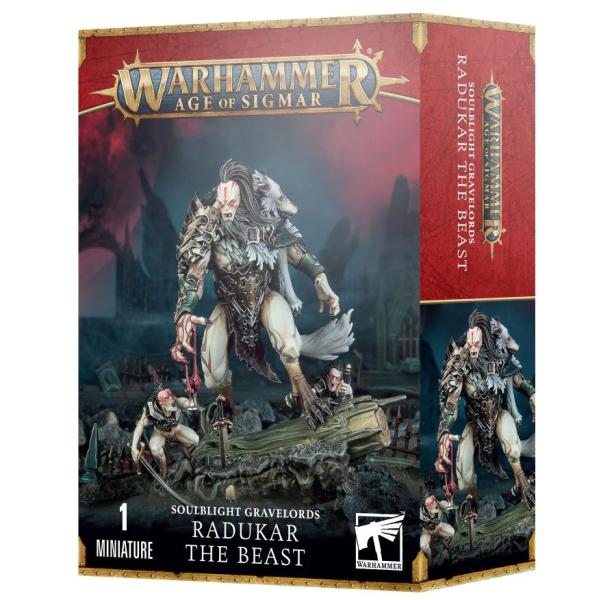 【新品未開封のメーカー正規品です】商品解説■「ウォーハンマー　エイジ・オブ・シグマー」から、“ヴァーコスの筆頭騎士”ベラダンマ・ヴォルガが登場!!【商品詳細】＜内容物＞“野獣”ラドゥカール　1体※ミニチュアは未塗装・未組立となります。※シタ...