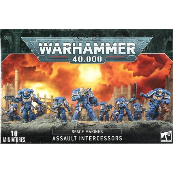 【新品未開封のメーカー正規品です】ウォーハンマー40.000のシリーズに、スペースマリーンズ： アサルト・インターセッサーが登場！【商品詳細】＜内容物＞ミニチュア一式※ミニチュアは未塗装・未組み立ての状態です。※シタデル瞬間接着剤、シタデル...