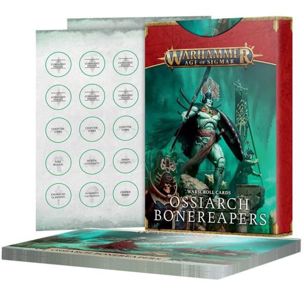 【新品未開封のメーカー正規品です】『この商品は日本語版となります』ゲーム「ウォーハンマー：エイジ・オヴ・シグマー」オシアーク・ボーンリーパーのアーミーをゲームプレイで使用する際に便利なレファレンスカード24枚セット。両面ゲーミングトークン3...