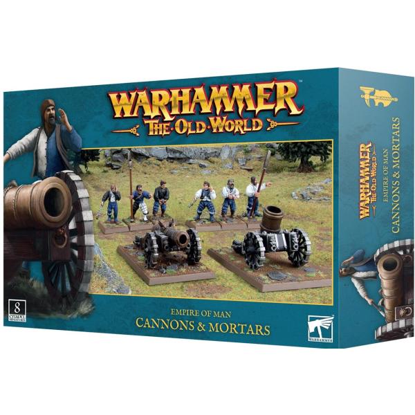 【新品未開封のメーカー正規品です】ゲーム「Warhammer: The Old World」エンパイア・オヴ・マンの勢力から再登場となるクラシックなプラ製ミニチュア8体。様々な武器を装備することができる遠距離攻撃を行う砲撃ユニット2つを制作...