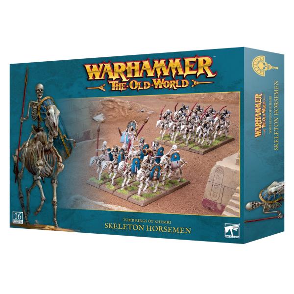 【新品未開封のメーカー正規品です】ゲーム「Warhammer: The Old World」トゥームキング・オヴ・クェムリの勢力のキャヴァルリーユニットのマルチパーツプラスチック製シタデルミニチュア16体。近距離・遠距離武器のオプションをパ...