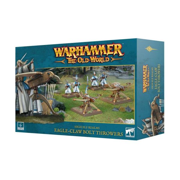 【新品未開封のメーカー正規品です】ゲーム「Warhammer: The Old World」ハイエルフ・レルムの勢力の対インファントリ／モンスターに有効な長距離射撃ユニットのシタデルミニチュア6体。クルー4体、砲台2体を収録。過去発売されて...