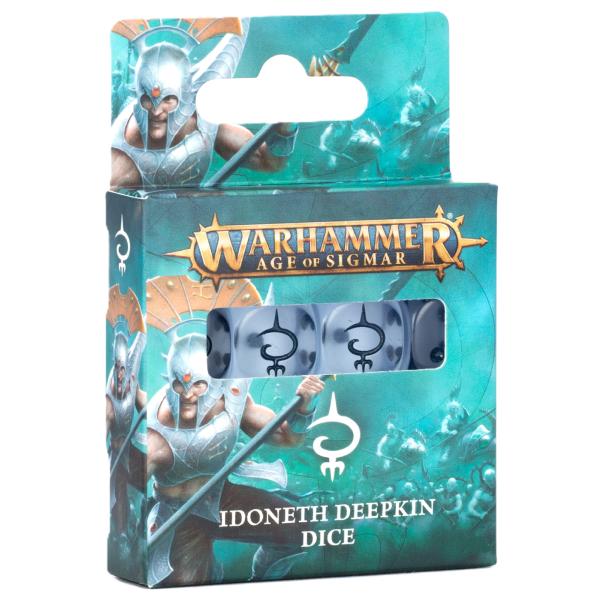 【新品未開封のメーカー正規品です】ゲーム「ウォーハンマー：エイジ・オヴ・シグマー」イドネス・ディープキンの勢力をイメージしたダイス16個セット。凍てついた青の色合い。六の目には最新版のファクションアイコンをデザイン。