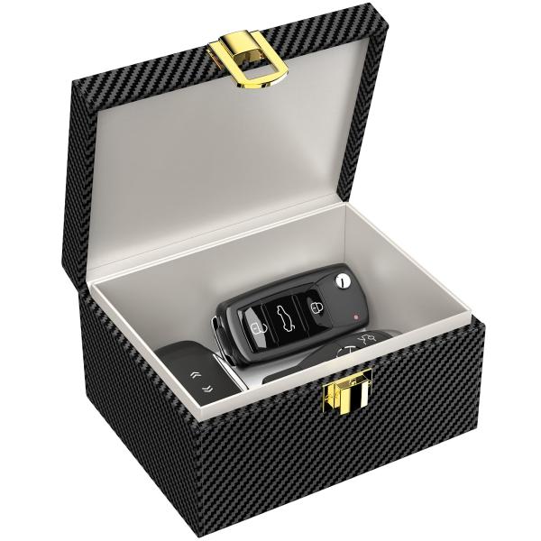 カラー：黒サイズ：Mスタイル：リレーアタック防止用キーケース【カーオフィシャルグッズ――リレーアタック防止用キーケース】リレーアタック防止用キーケースの原理は、内部に電気メッキされた金属メッシュの層があり、主にこの金属メッシュに依存して放射...